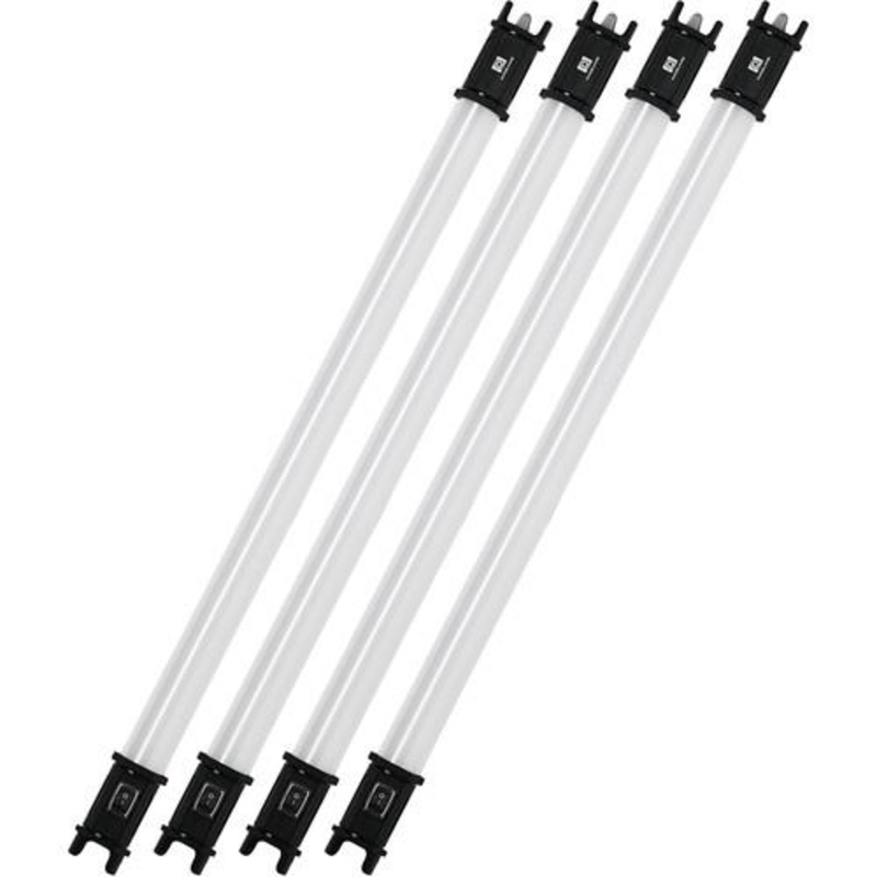 Nanlite PavoTube 15C 2' RGBW LED Tube with Internal Battery 4 Light Kit ...